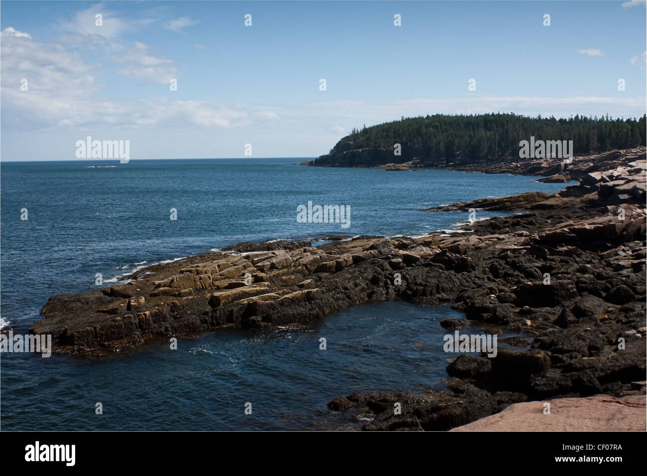 An out cropping of rock in the Atlantic Stock Photo - Alamy