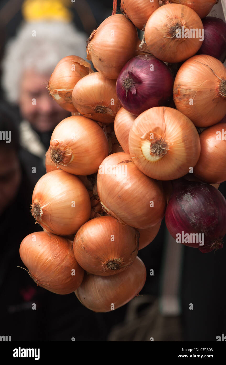 Strings Of Onions High Resolution Stock Photography and Images - Alamy