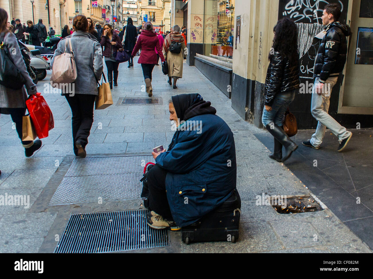 Paris France Homeless Old Women High Resolution Stock Photography and ...