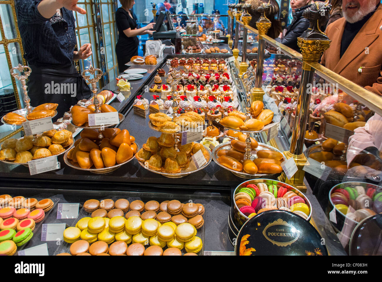 Paris, France, French Russian Patisserie Bakery Shop, Pouchkin, in ...