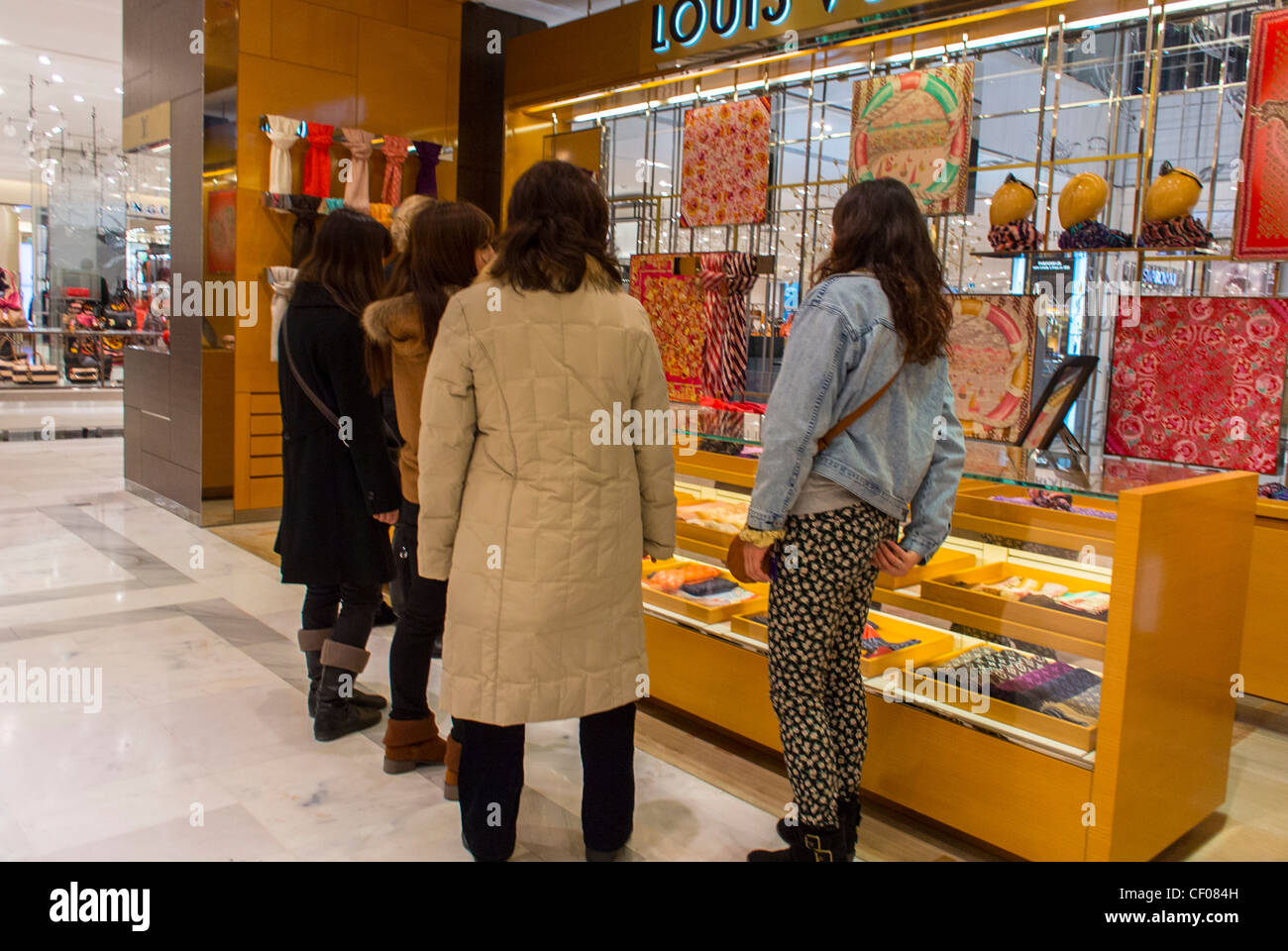 Paris, France, Women Shopping at Printemps Department Store, CLothing ...