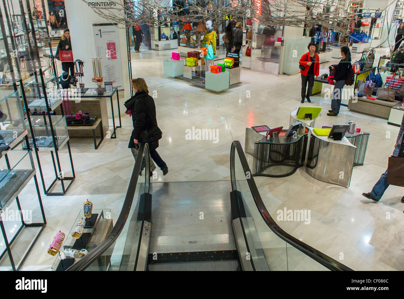 Paris, France, People Shopping inside Le Printemps Department Store ...