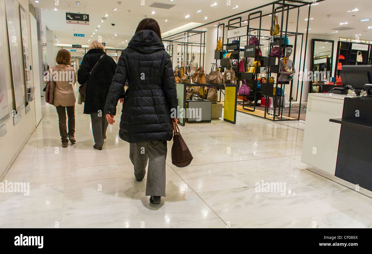Paris, France, Women Shopping inside Printemps Department Store ...
