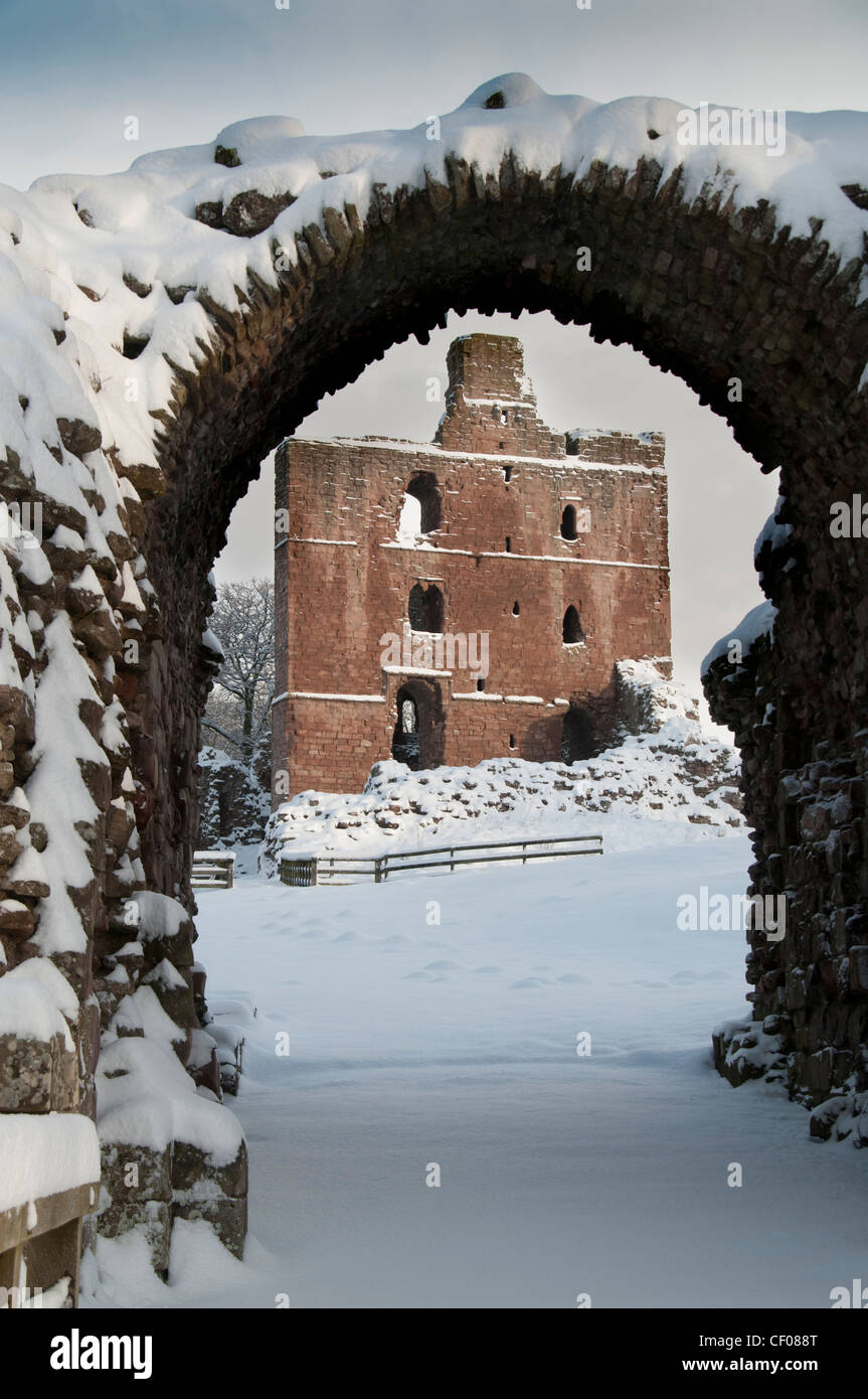 The Keep of Norham Castle in the Scottish Borders Stock Photo - Alamy
