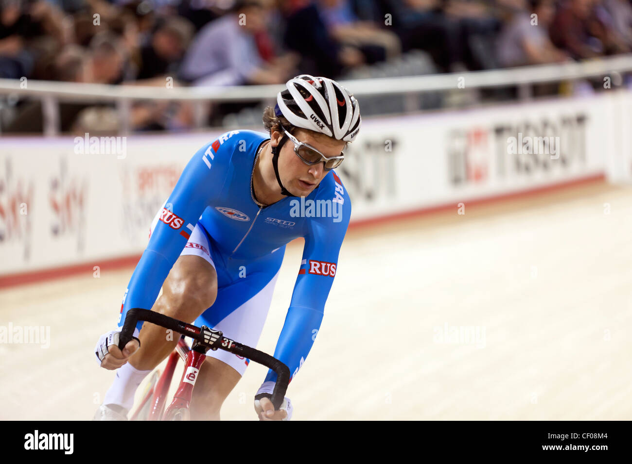 Ivan Kovalev Russian, Men's Omnium, UCI Track Cycling World Cup 2012 part of the London Prepares ...