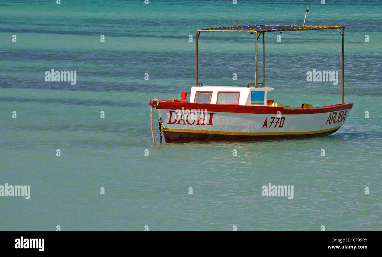 Fishing Boat of Aruba in the Caribbean Sea Stock Photo - Alamy