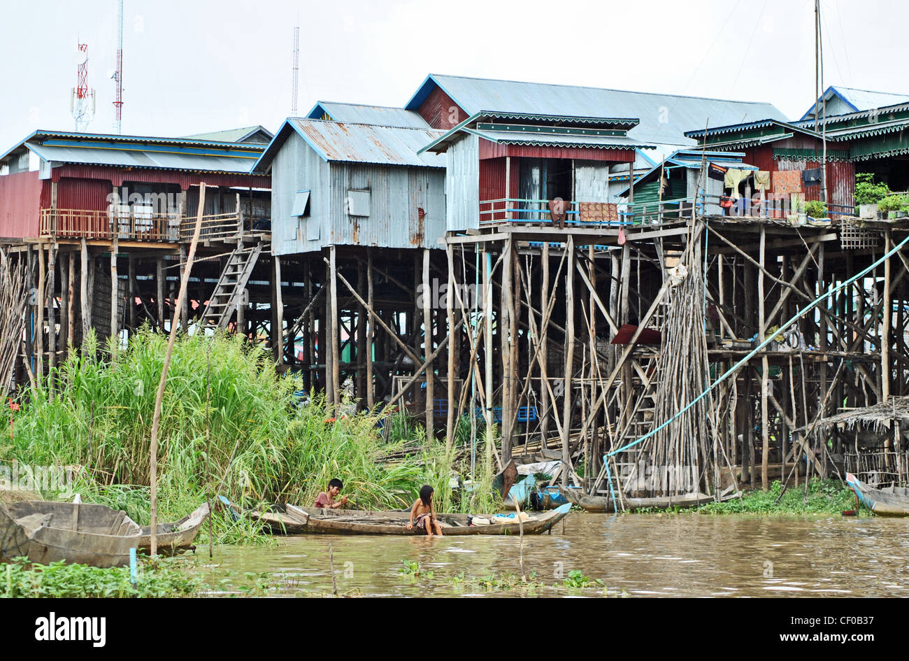 Stilt houses in Kompong Phluk village, Cambodia Stock Photo - Alamy Stilt houses in Kompong Phluk village, Cambodia Stock Photo - Alamy