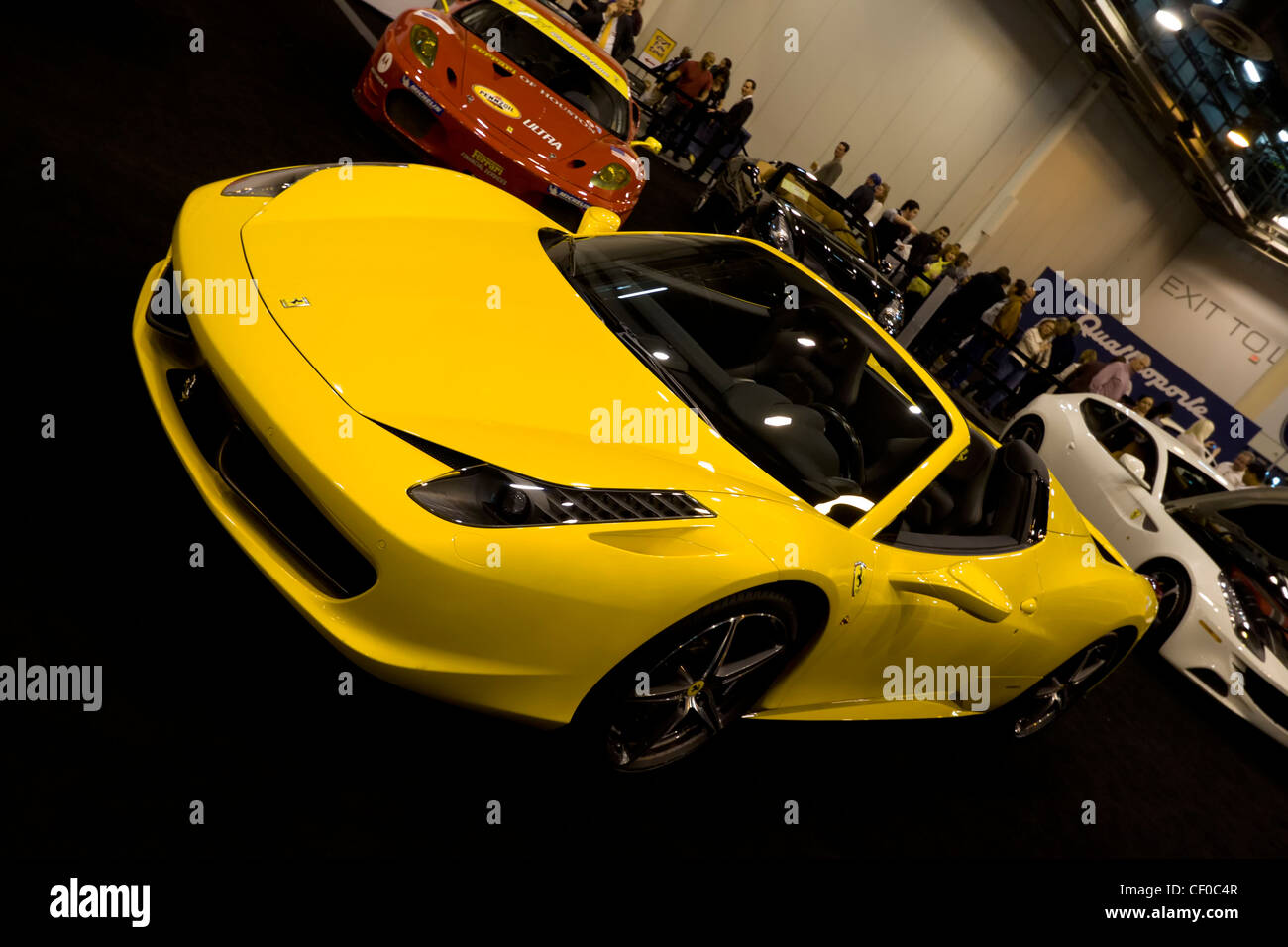 HOUSTON - JANUARY 2012: The Ferrari 458 Spider sports car at the ...