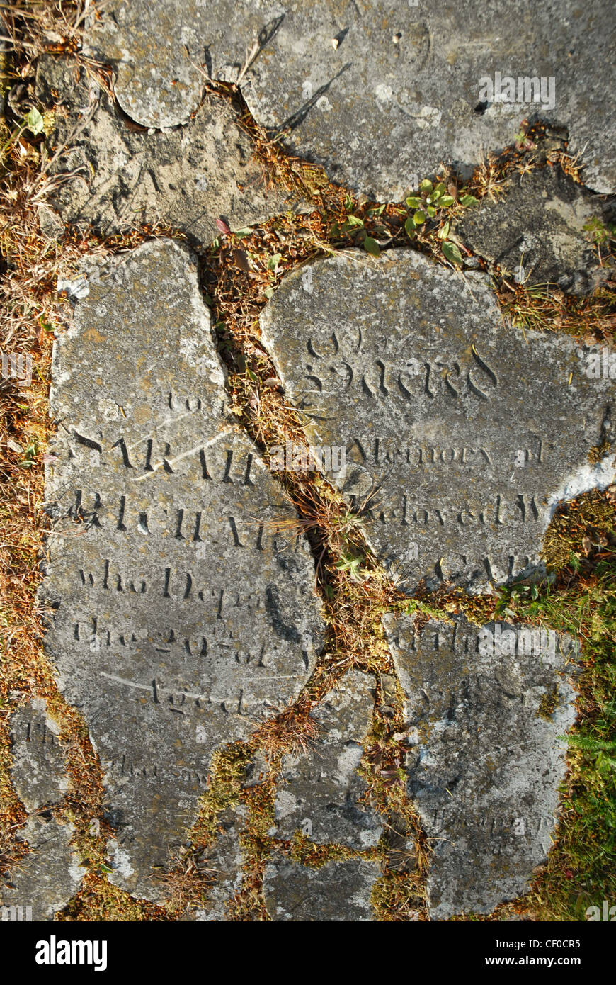 Tombstone Path, Saint Mary’s Church Stoughton West Sussex England Stock ...
