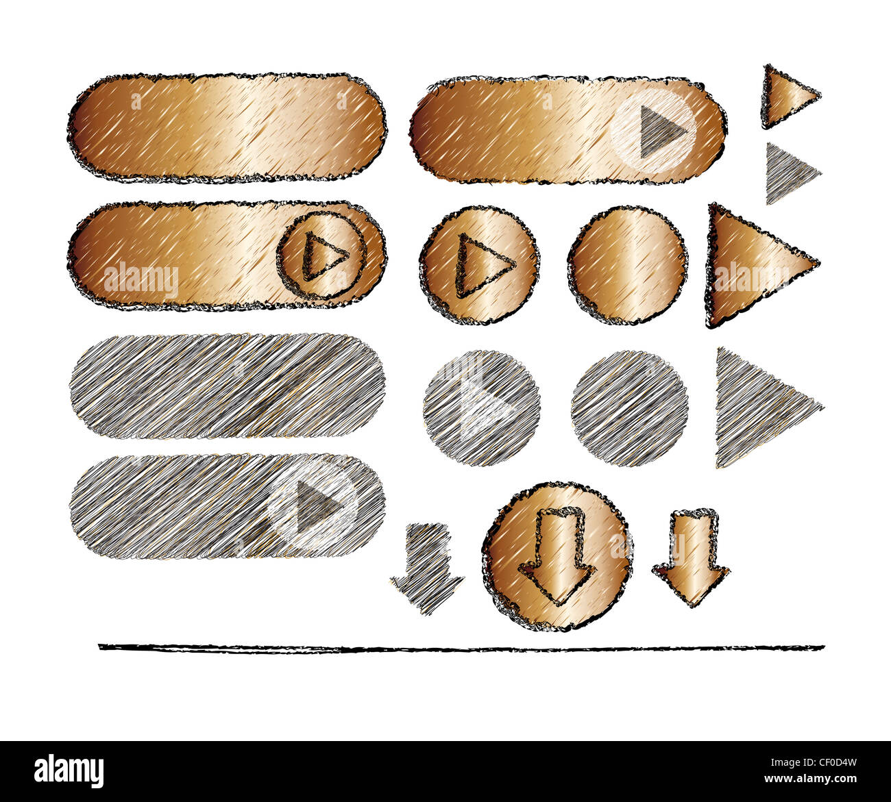 various buttons in grunge style Stock Photo - Alamy