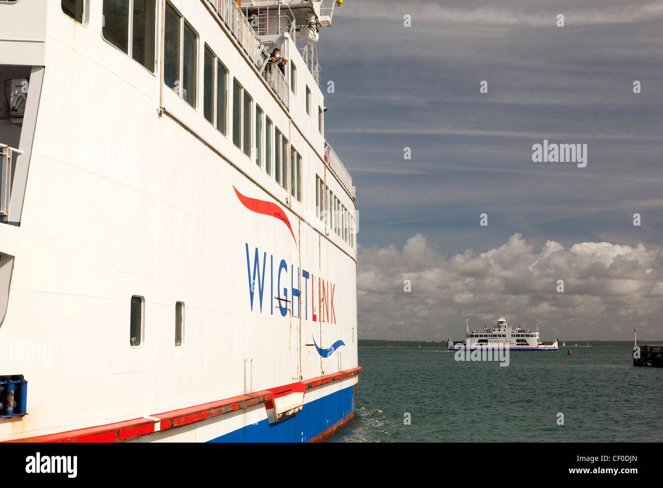 UK, England, Isle of Wight, Yarmouth, Wightlink Ferry Wight Light in ...