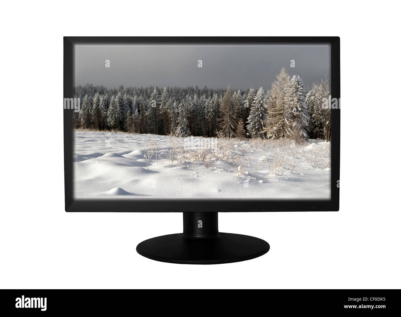 isolated on white computer LCD screen with white background Stock Photo ...