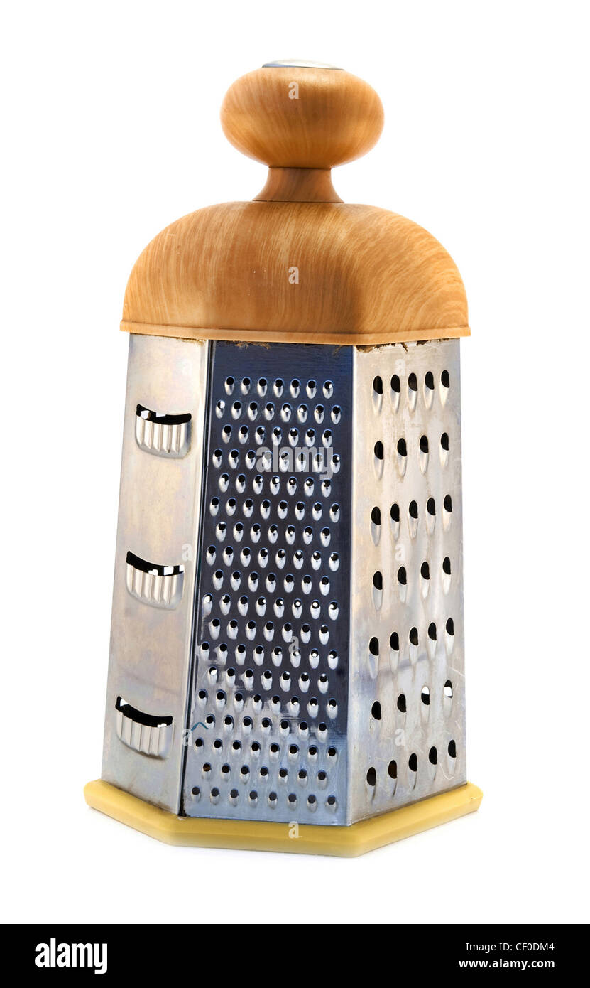 Grater. Made of steel. Isolated on white Stock Photo - Alamy