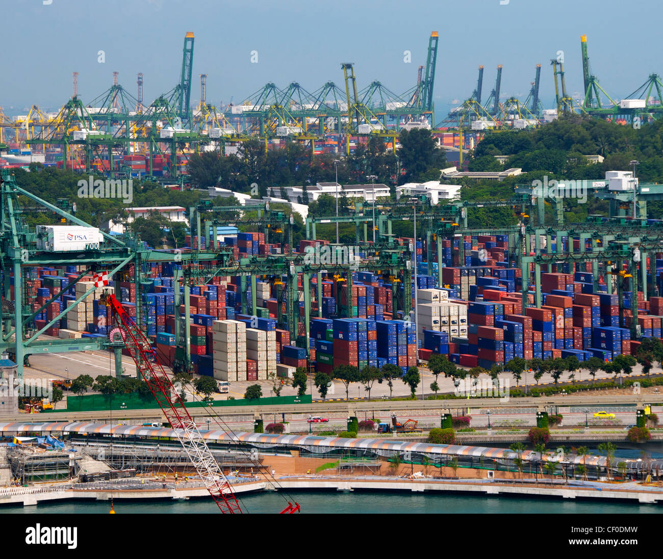 Port of Singapore Authority Container terminal Singapore Stock Photo ...