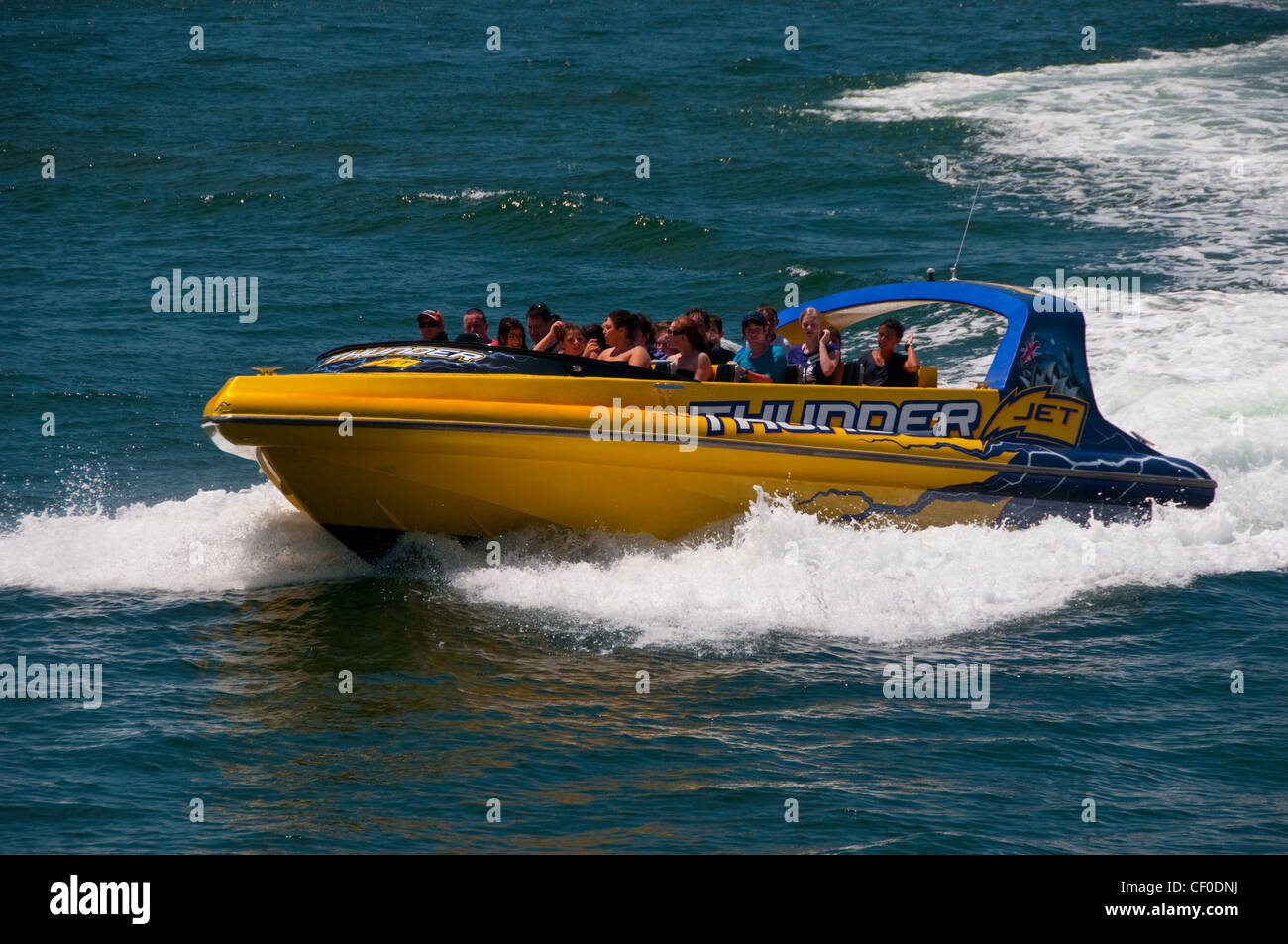 Jet boat in Sydney Harbour Australia Stock Photo - Alamy
