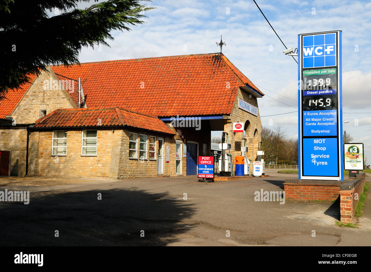Wellingore Fuel Station And Post office Village Shop Lincolnshire Stock ...