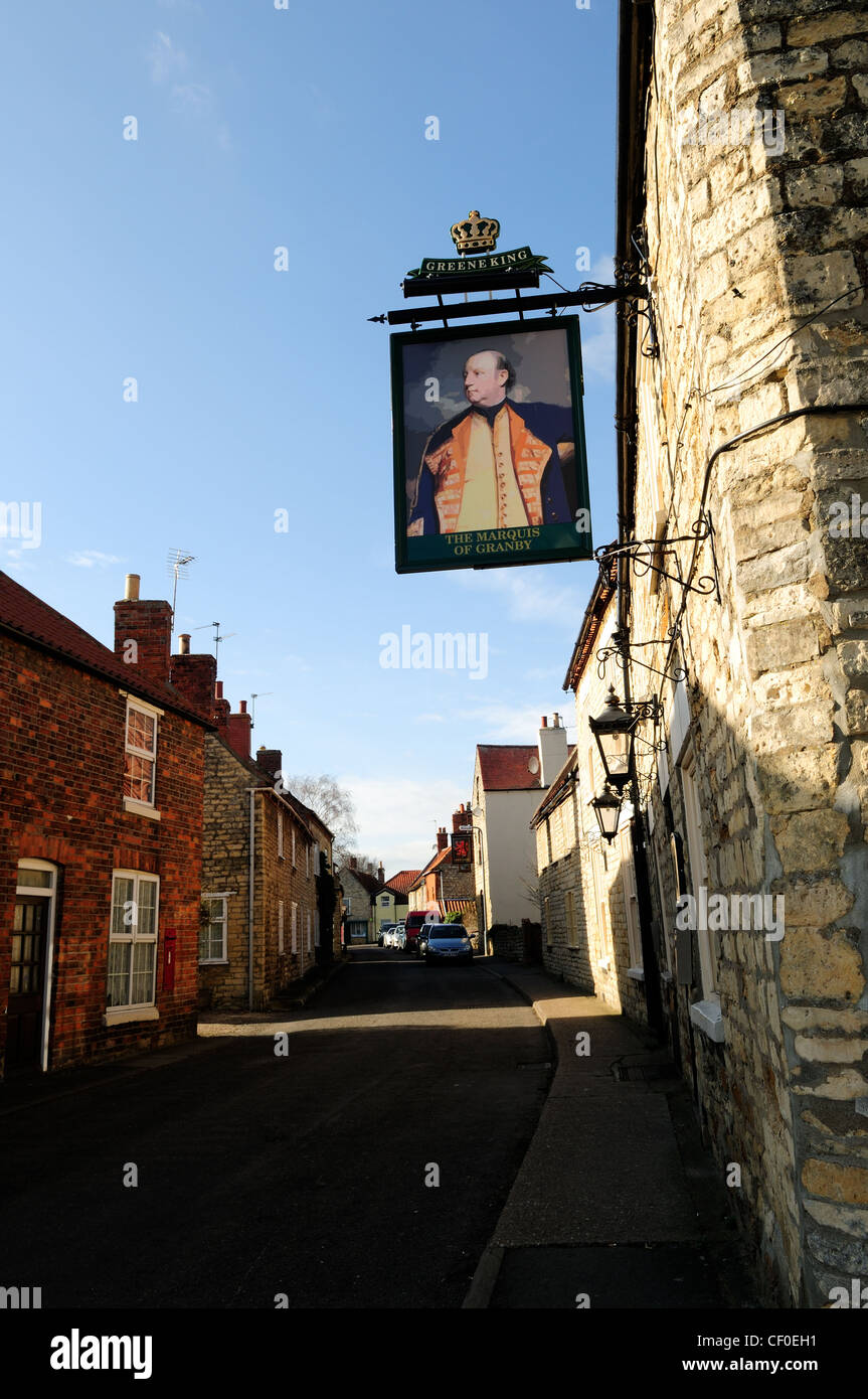Wellingore Village Public House.The Marqus of Granby Stock Photo - Alamy