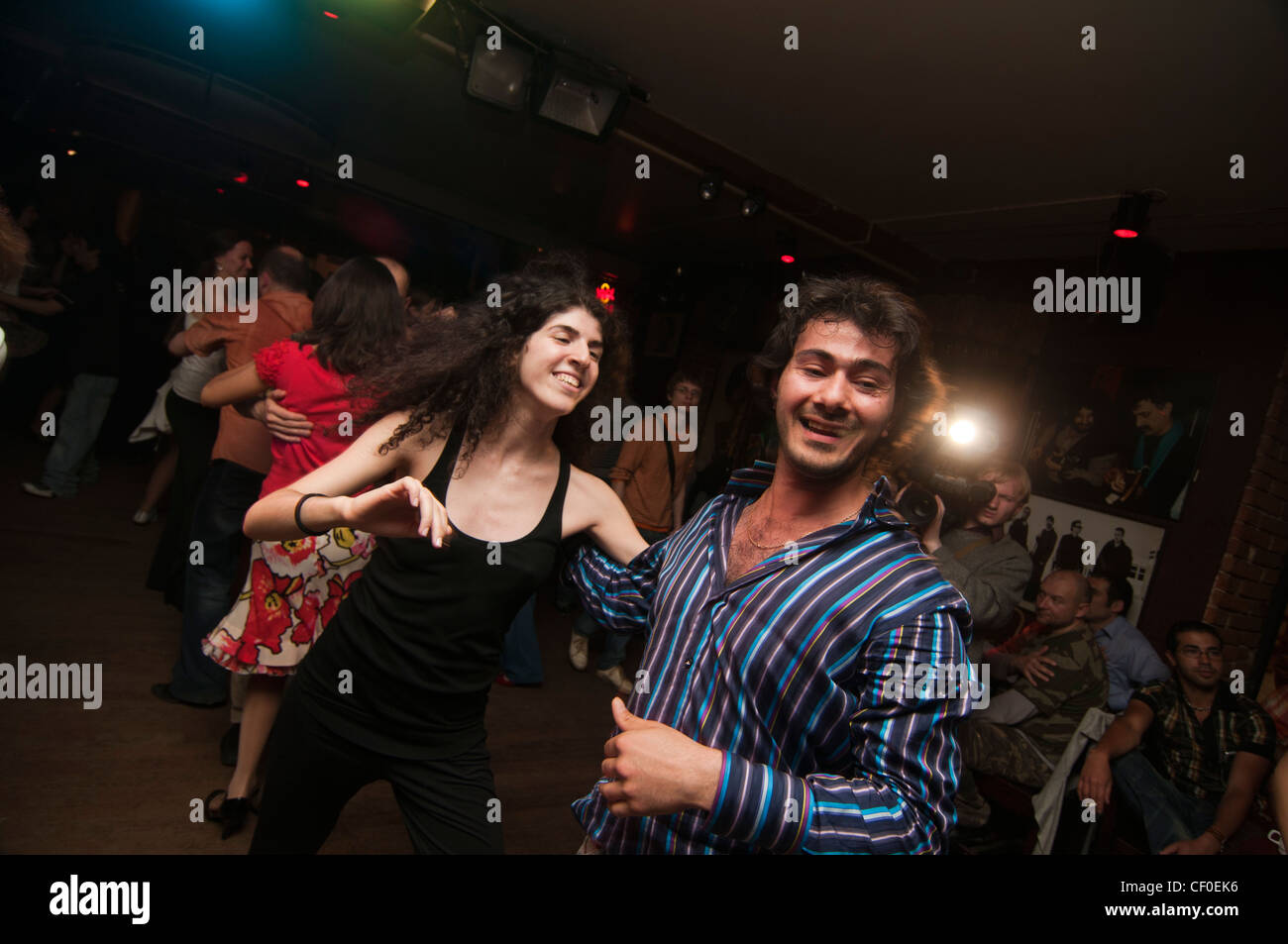 Salsa latina dance party at night club Stock Photo - Alamy