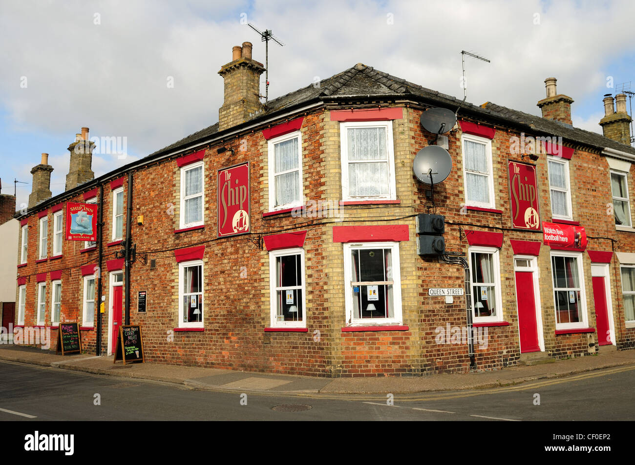 Billinghay Lincolnshire,Village public House 'The Ship' Stock Photo - Alamy