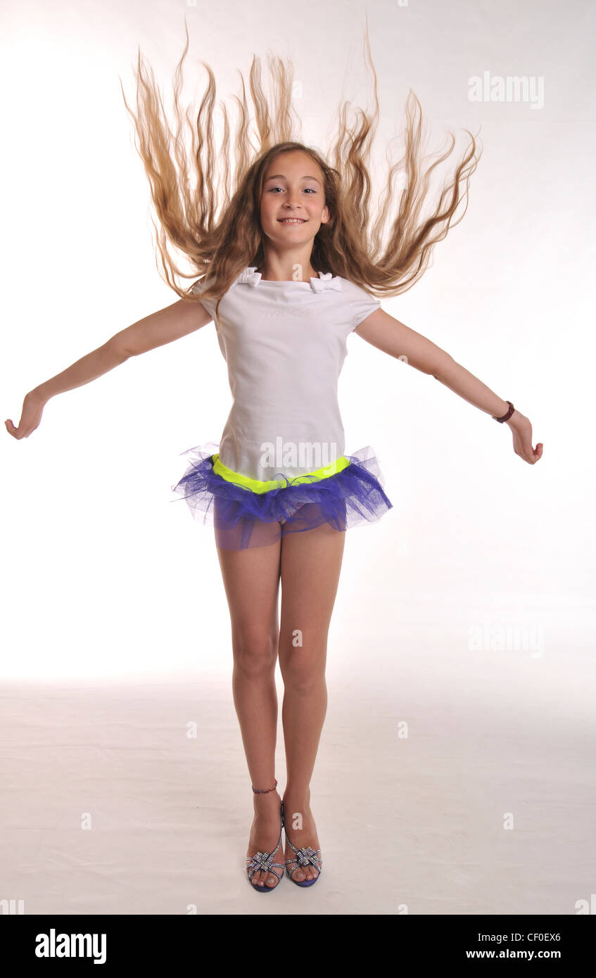 Little girl dancing Stock Photo - Alamy