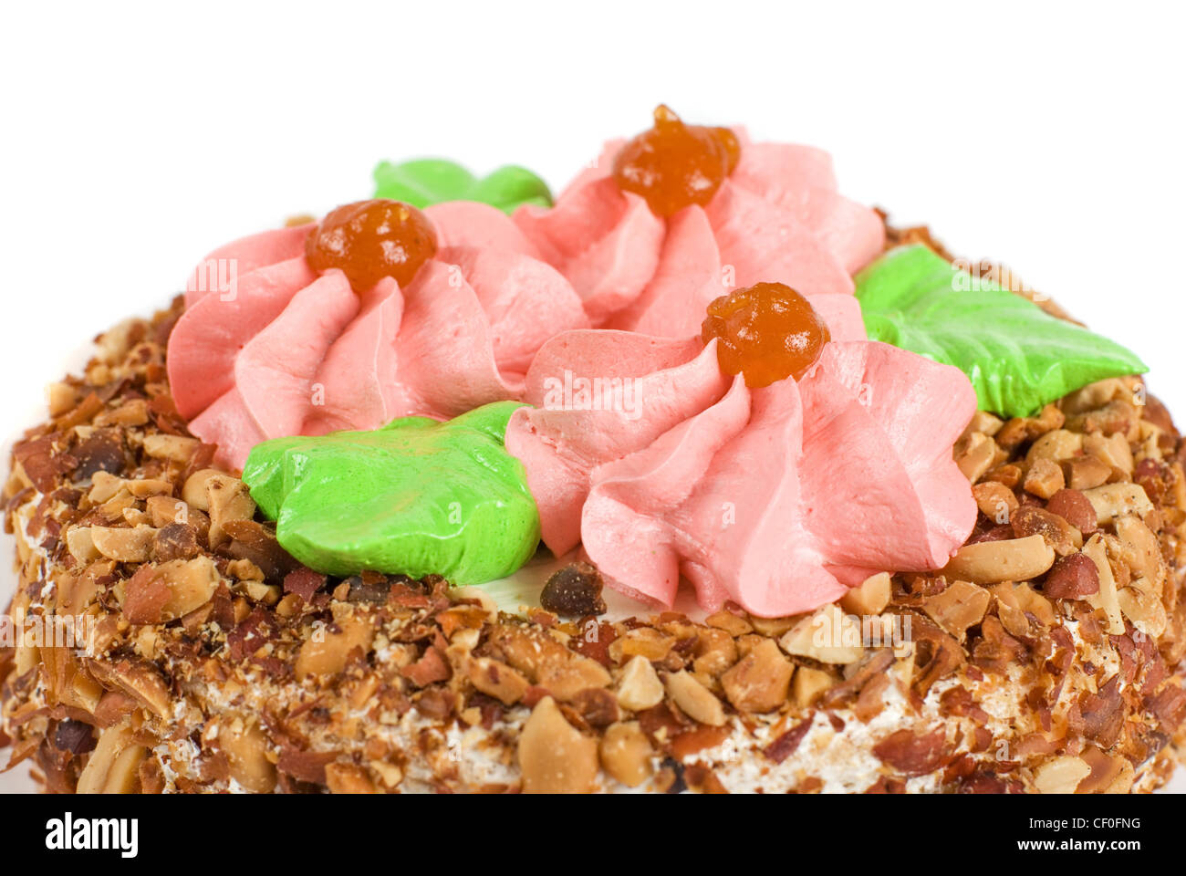 cream cake isolated on a white background Stock Photo - Alamy