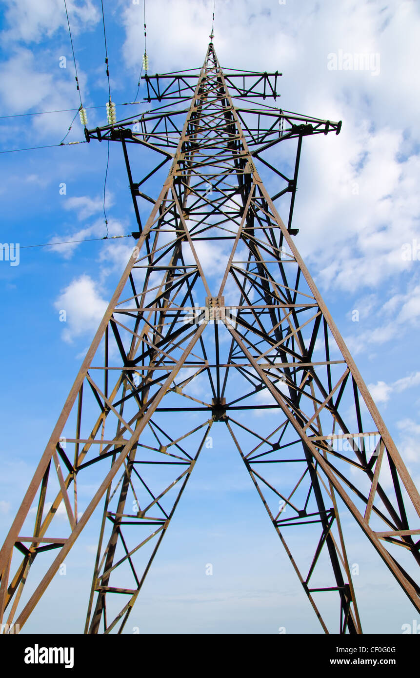 Steel Construction Electrical Tower Stock Photos & Steel Construction ...