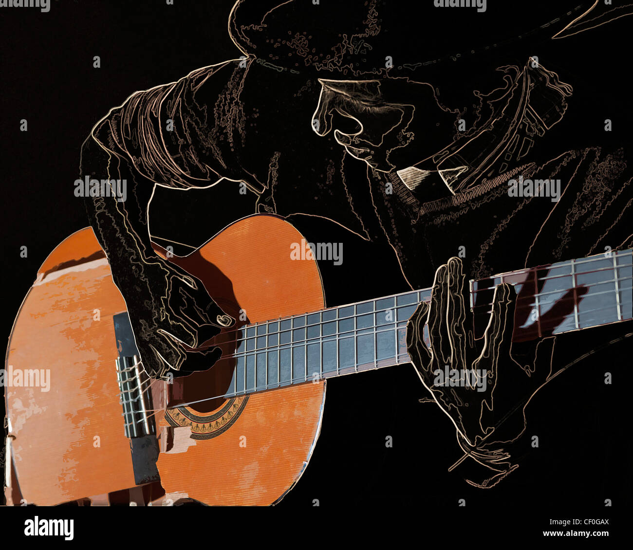 Exploding guitar music High Resolution Stock Photography and Images - Alamy