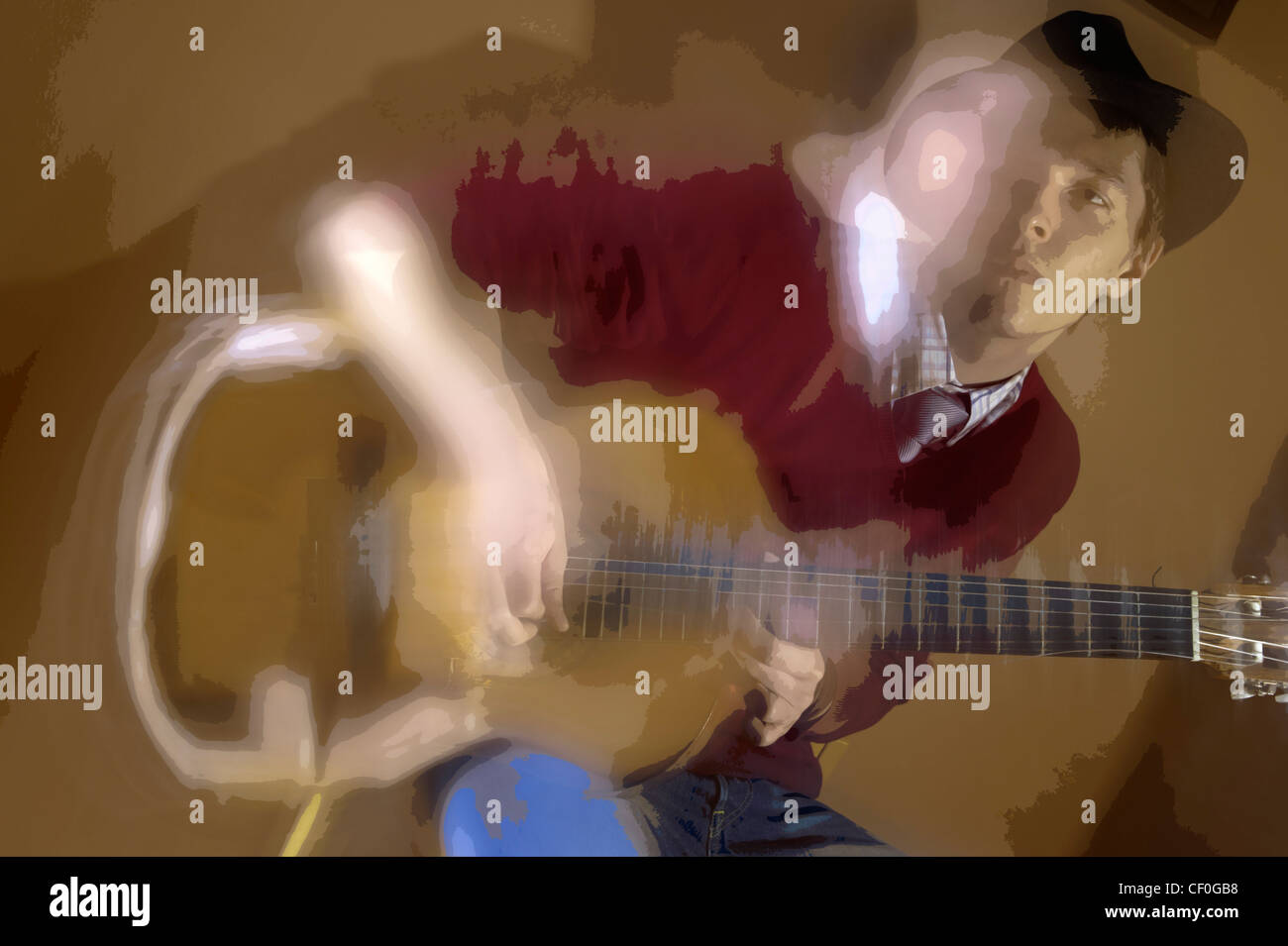 Exploding guitar music hi-res stock photography and images - Alamy