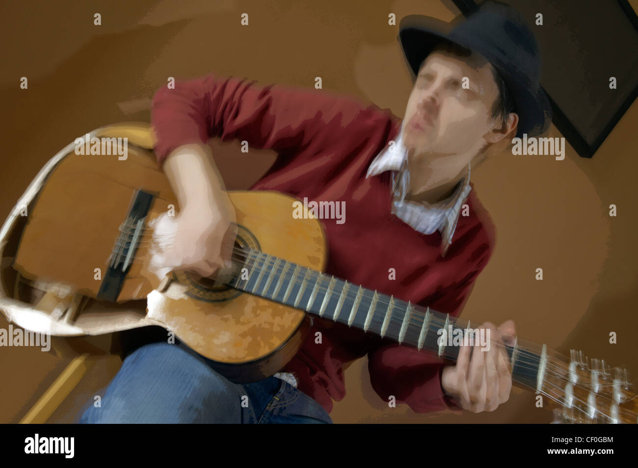 Exploding guitar music hi-res stock photography and images - Alamy
