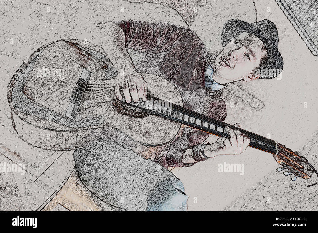 Exploding guitar music Stock Photo - Alamy