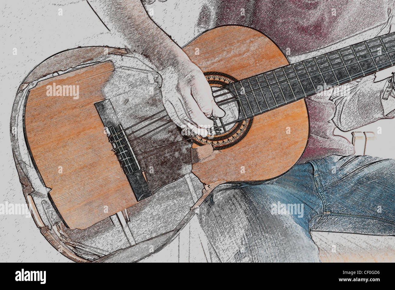 Exploding guitar music Stock Photo - Alamy