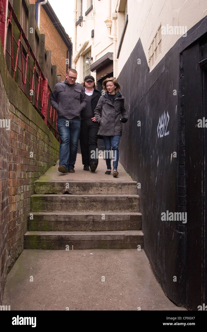 Bridlington band Edge of 13, walking together Stock Photo - Alamy