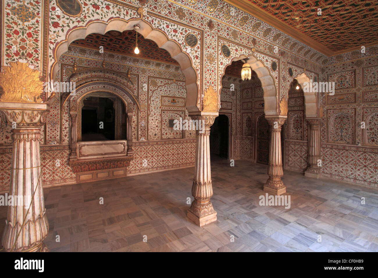 India, Rajasthan, Bikaner, Junagarh Fort, interior Stock Photo - Alamy