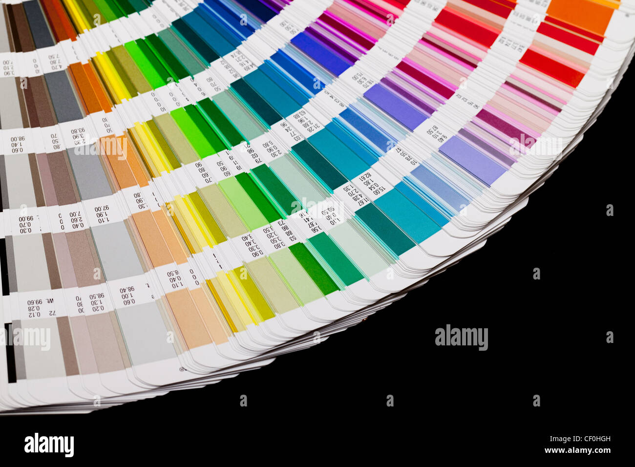 open color guide swatch, closeup Stock Photo - Alamy