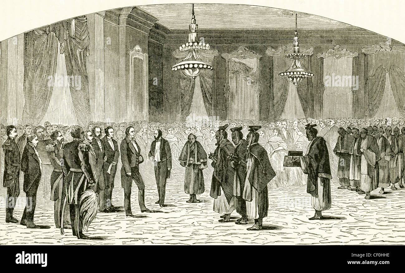 U.S. President Buchanan's reception of the Grand Embassy from Japan ...