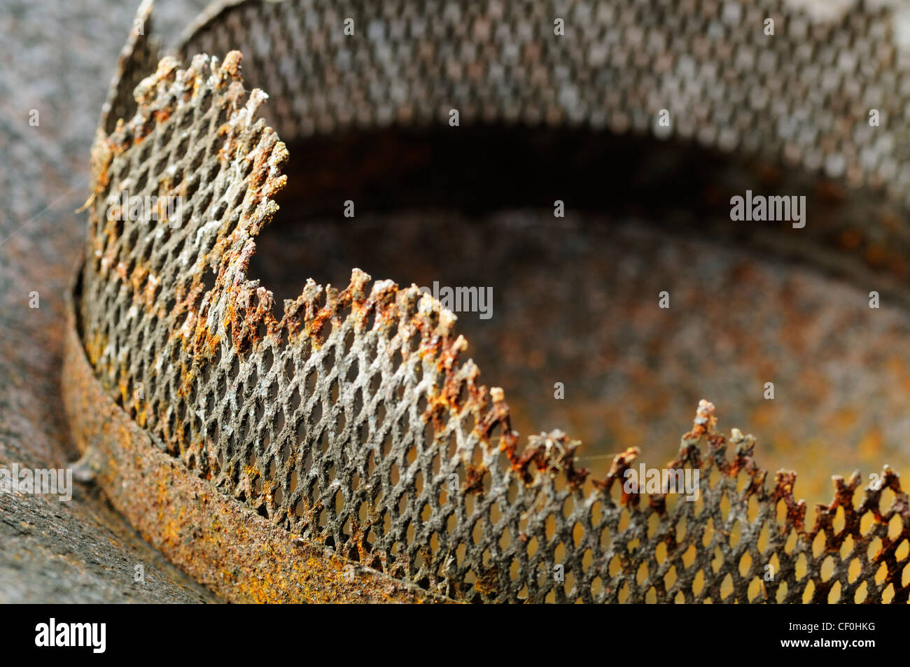 A broken rusting chimenea chimney vent Stock Photo - Alamy