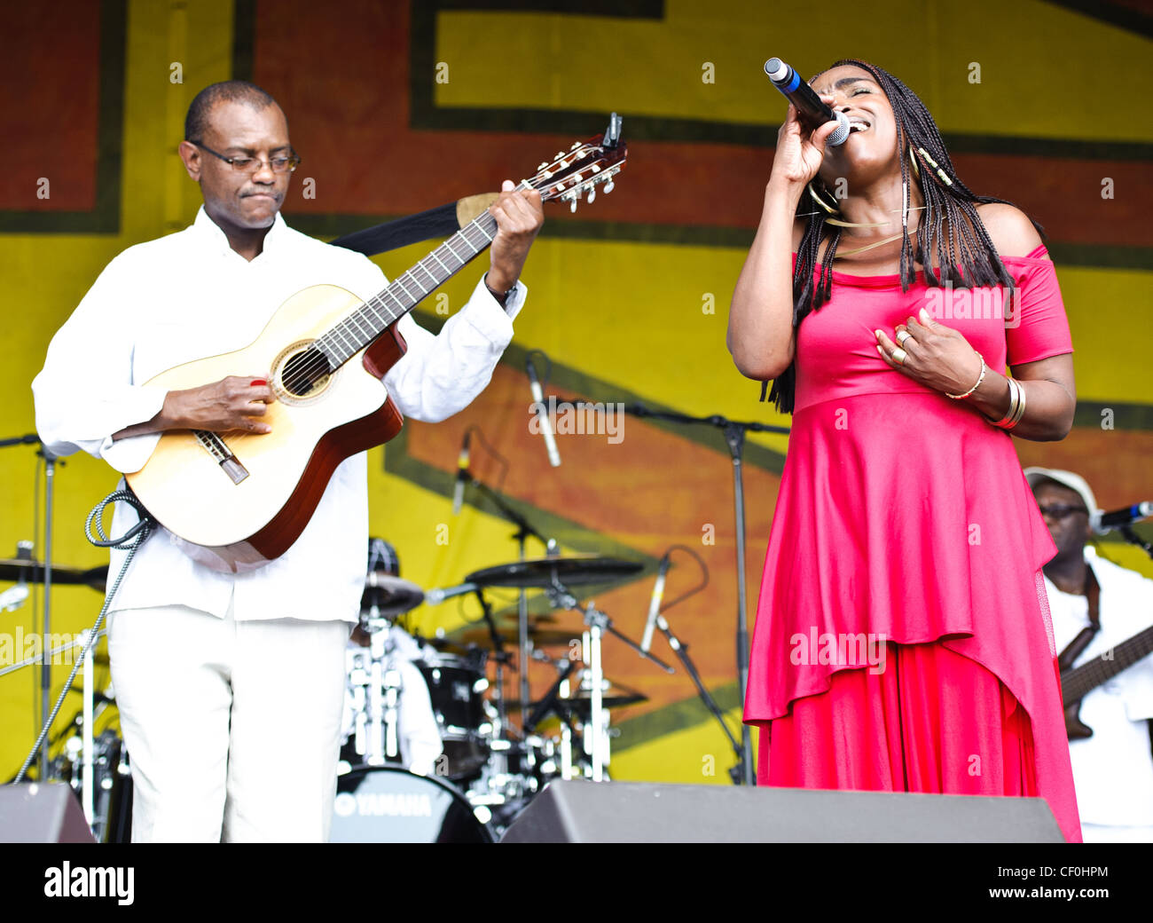 Emeline Michel of Haiti's set at Jazz Fest 2011 in New Orleans, LA on ...