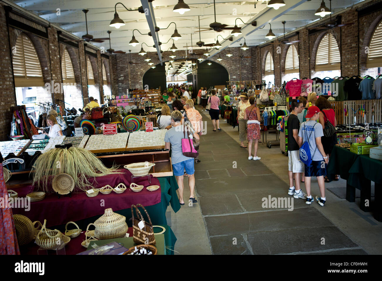 Newly restored Charleston City Market built in 1727 in the Ansonborough ...