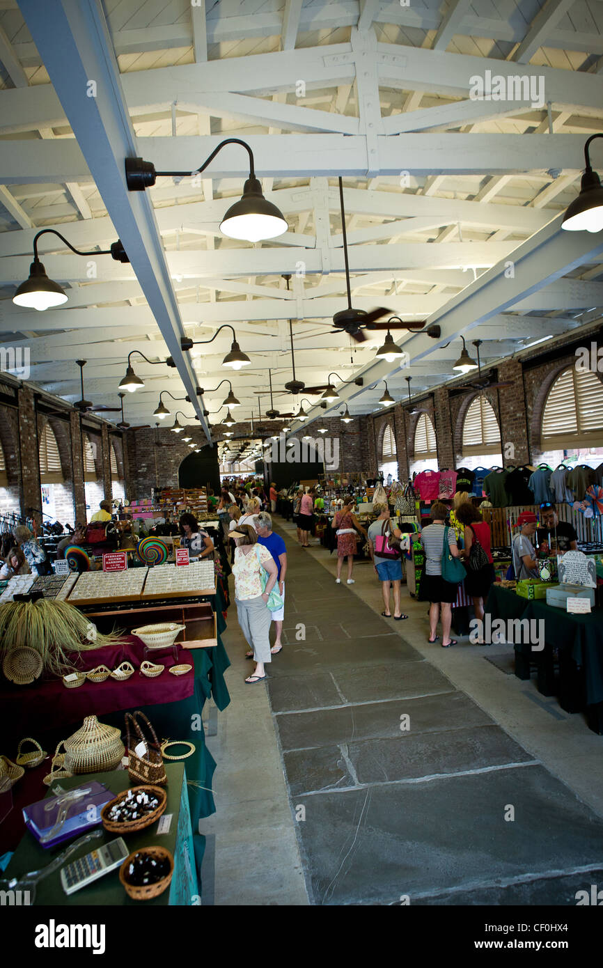 Newly restored Charleston City Market built in 1727 in the Ansonborough ...