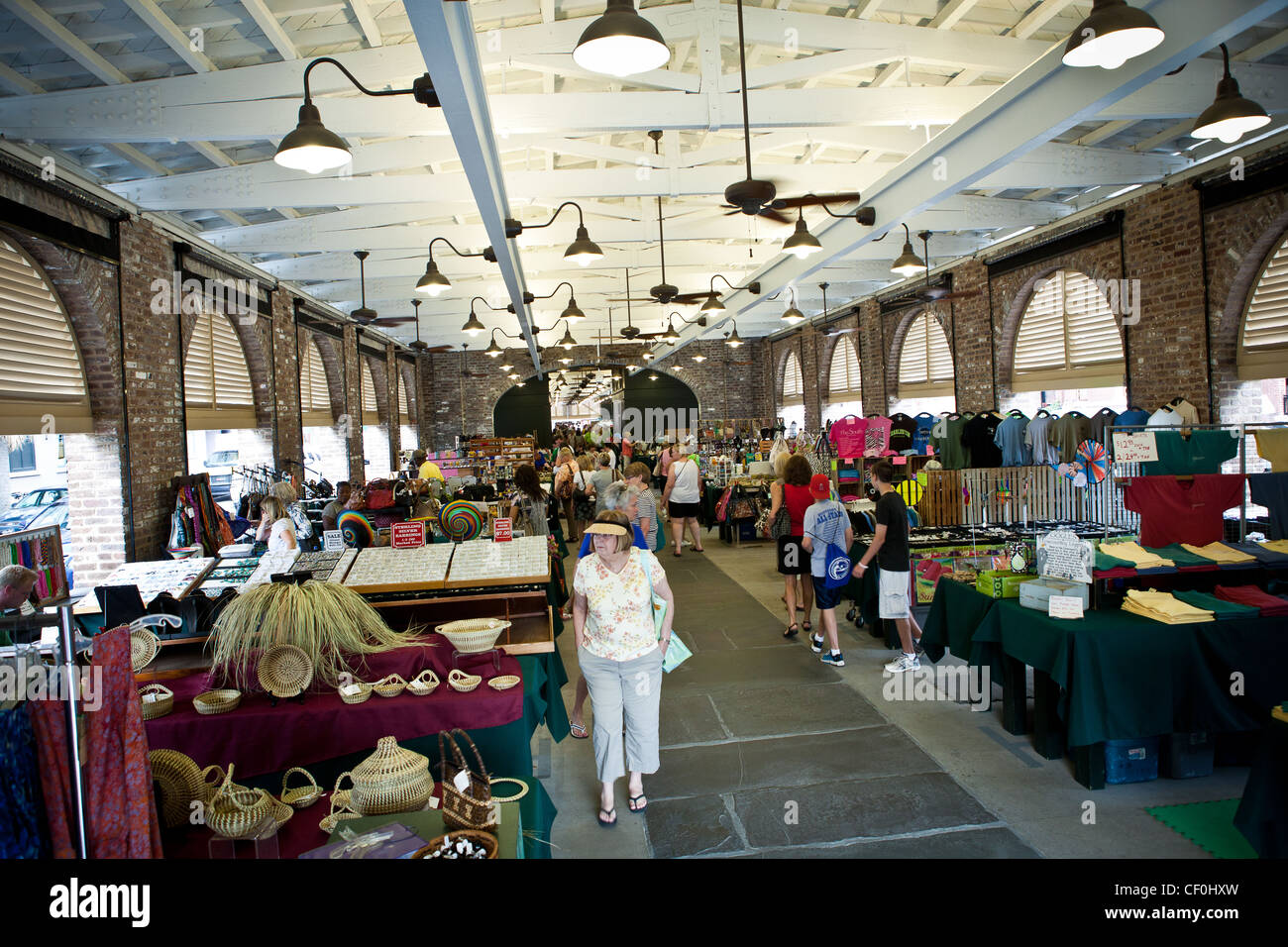 Newly restored Charleston City Market built in 1727 in the Ansonborough ...