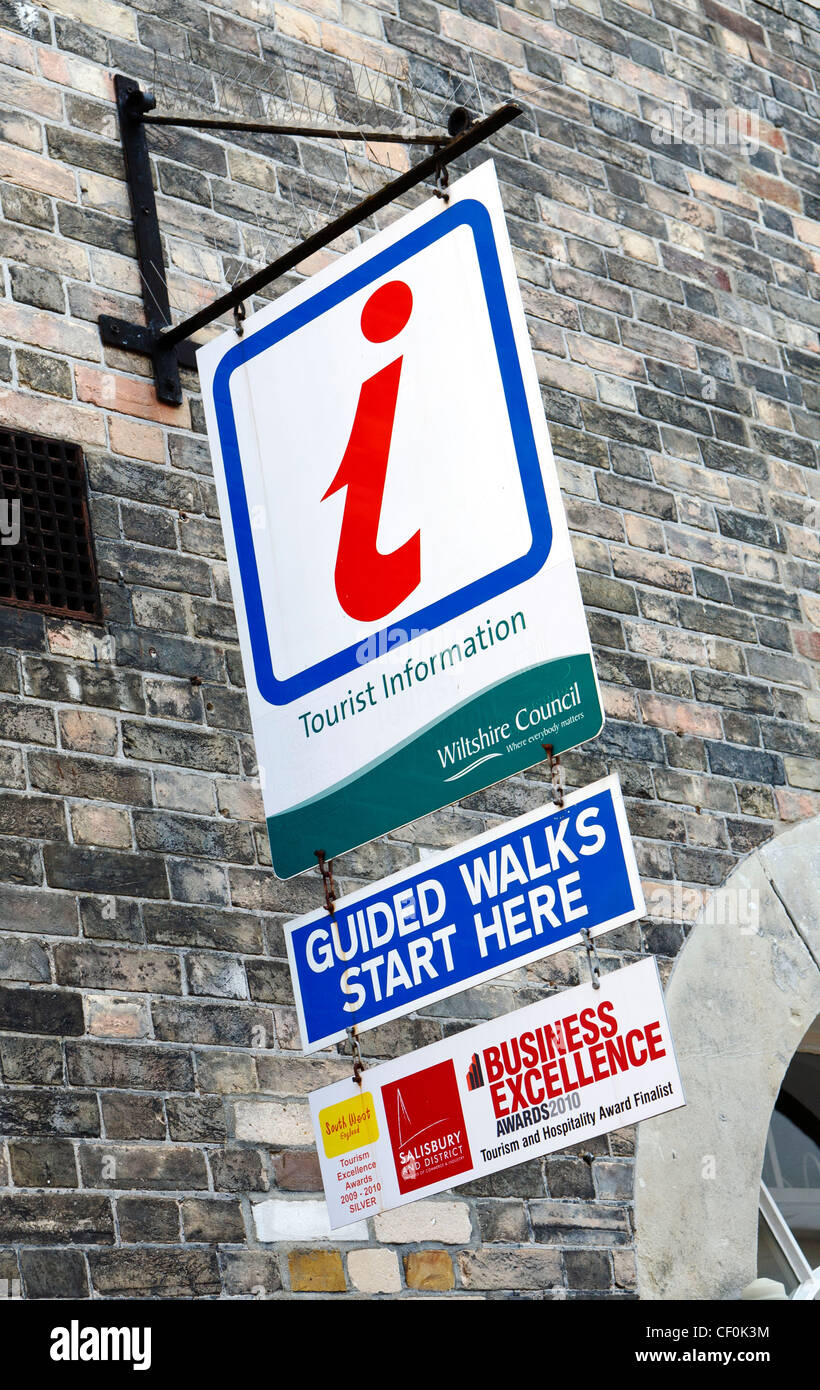 Sign outside a Tourist Information Centre Stock Photo - Alamy