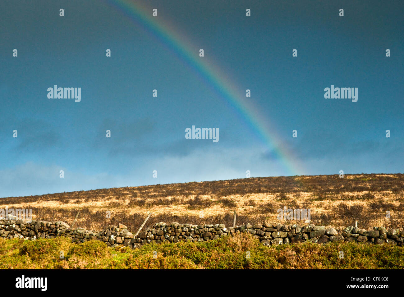 Rainbow over moorland hi-res stock photography and images - Alamy