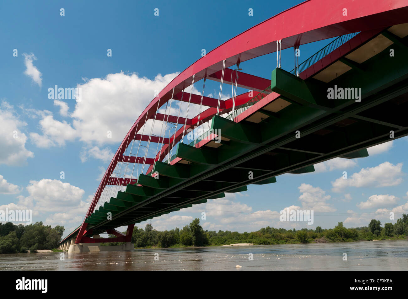 Pulawy bridge in Poland Stock Photo - Alamy