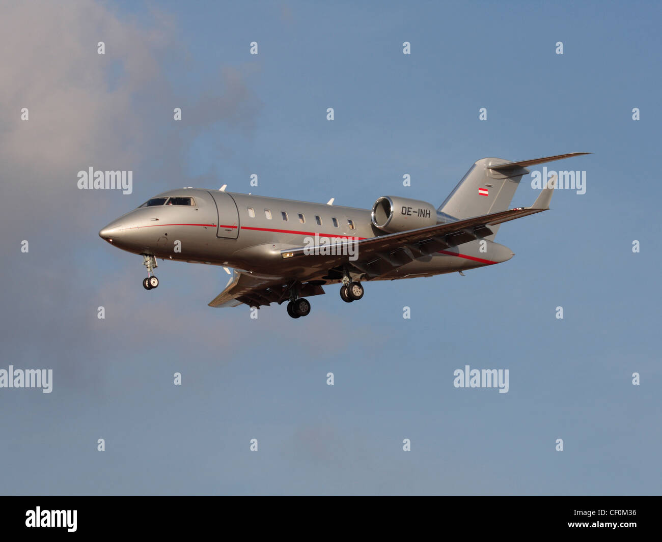 Bombardier Challenger 605 business jet operated by VistaJet Stock Photo ...