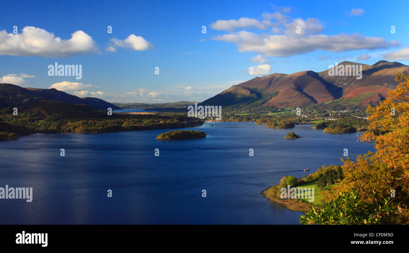 Derwentwater and Skiddaw photographed from Surprise View, Lake District ...