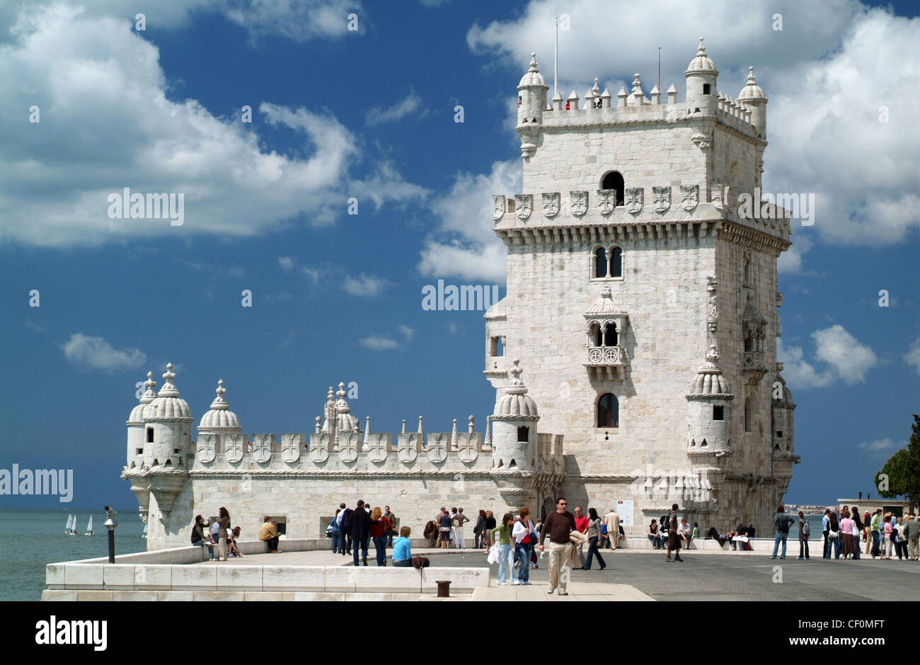 Lisbon, Belem, Torre de Belem, classic Manueline architecture Portugal ...