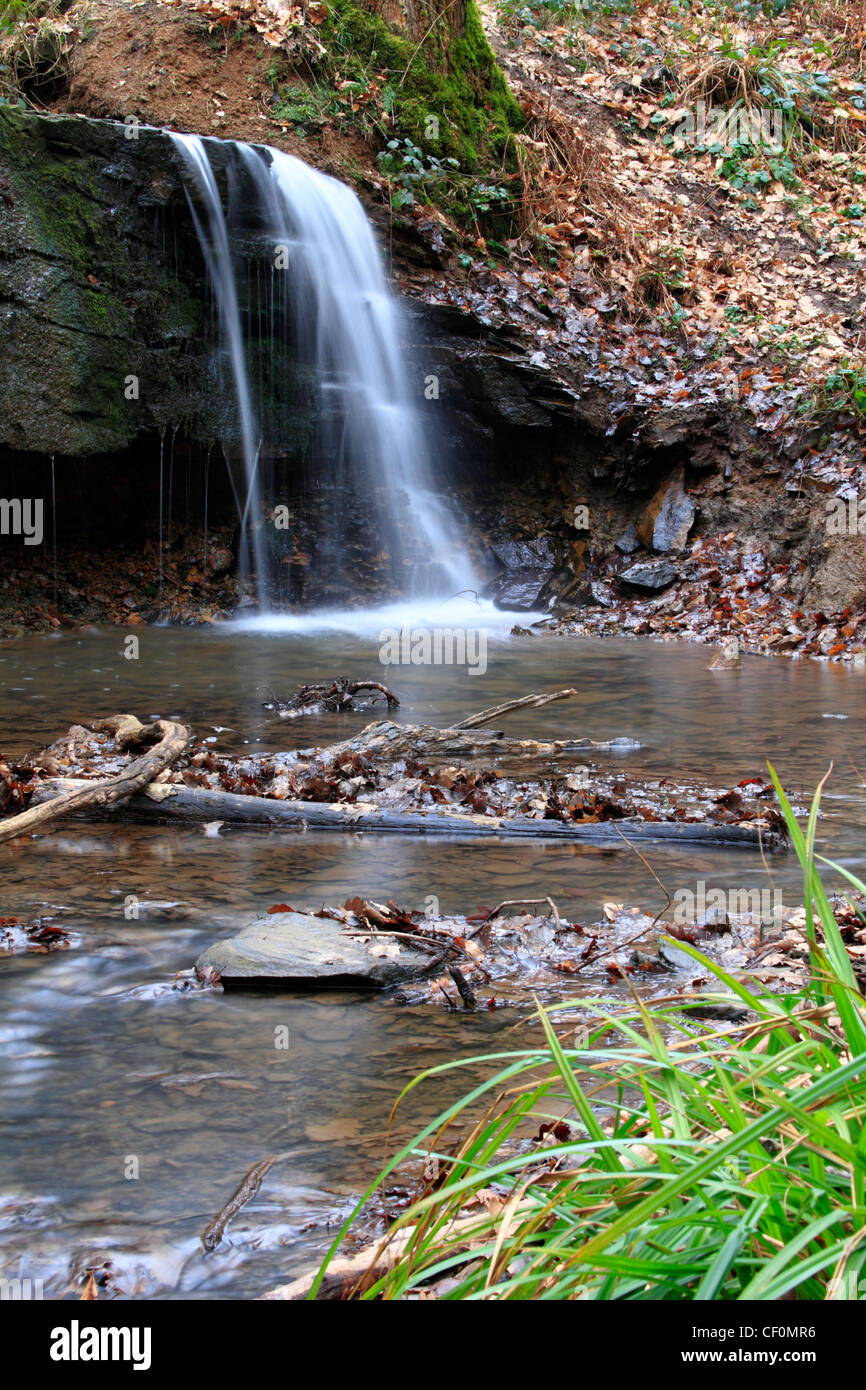 Waterfall in the Wyre Forest, Worcestershire, England, Europe Stock ...