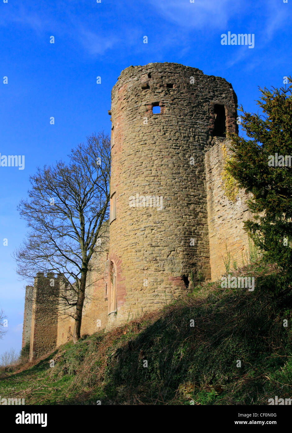 Ludlow castle keep medieval hi-res stock photography and images - Alamy