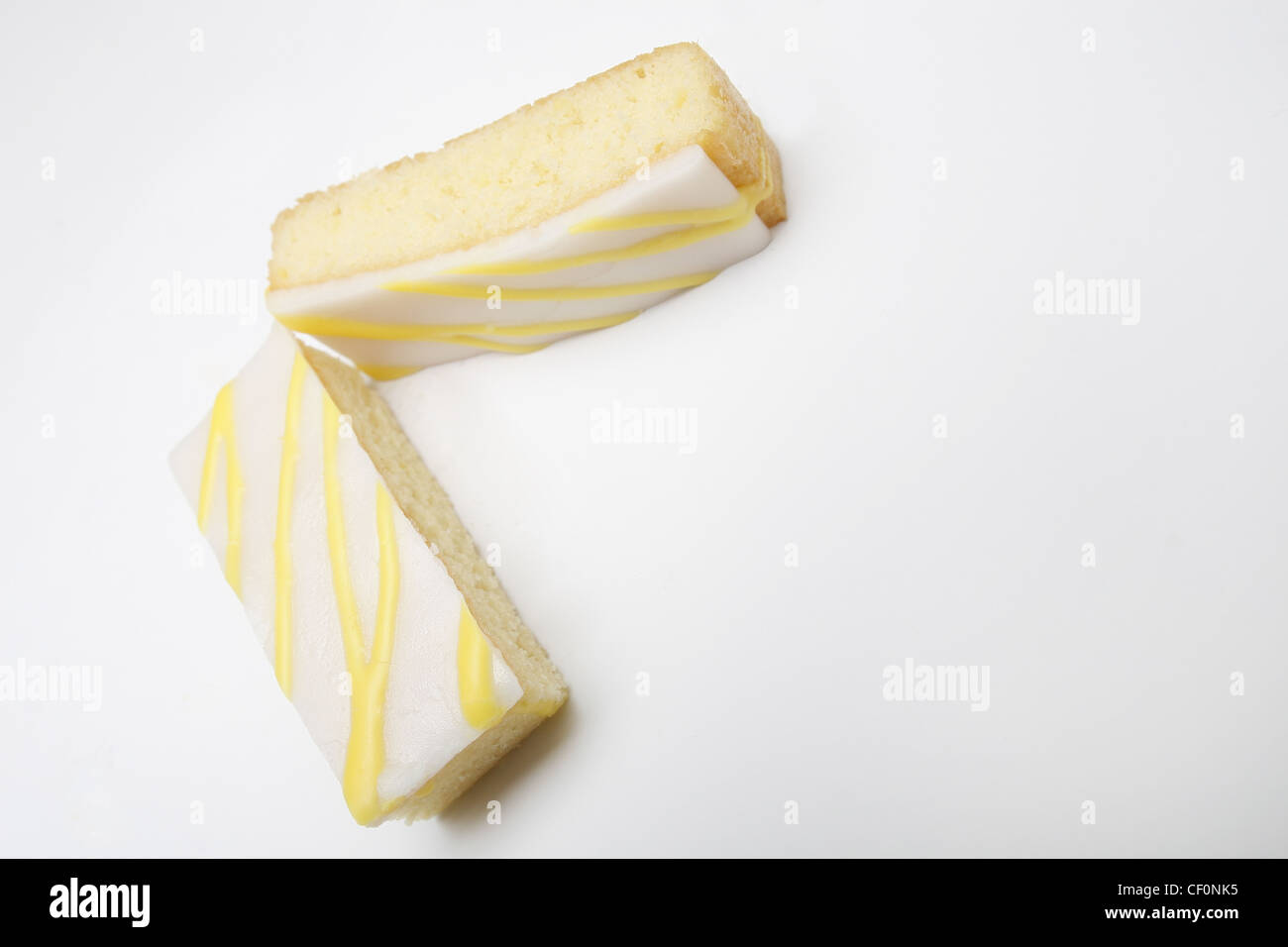 Mr Kipling's lemon slices on white background Stock Photo - Alamy