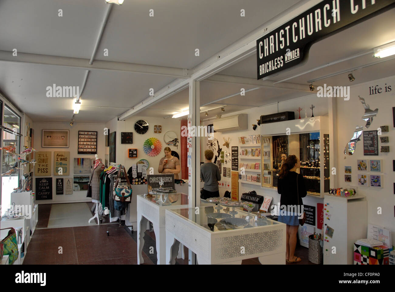 Store made out of two shipping containers ReStart: Christchurch ...